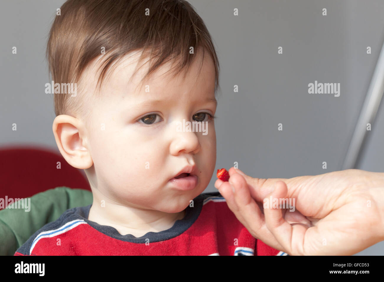 Human hand feeding a boy Stock Photo - Alamy