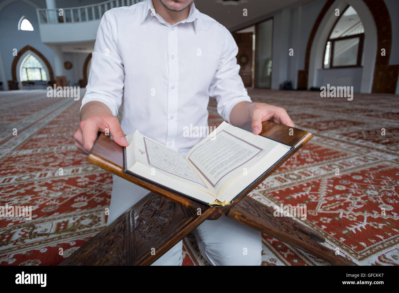 Closeup of Islamic Book Holy Quran Stock Photo - Alamy