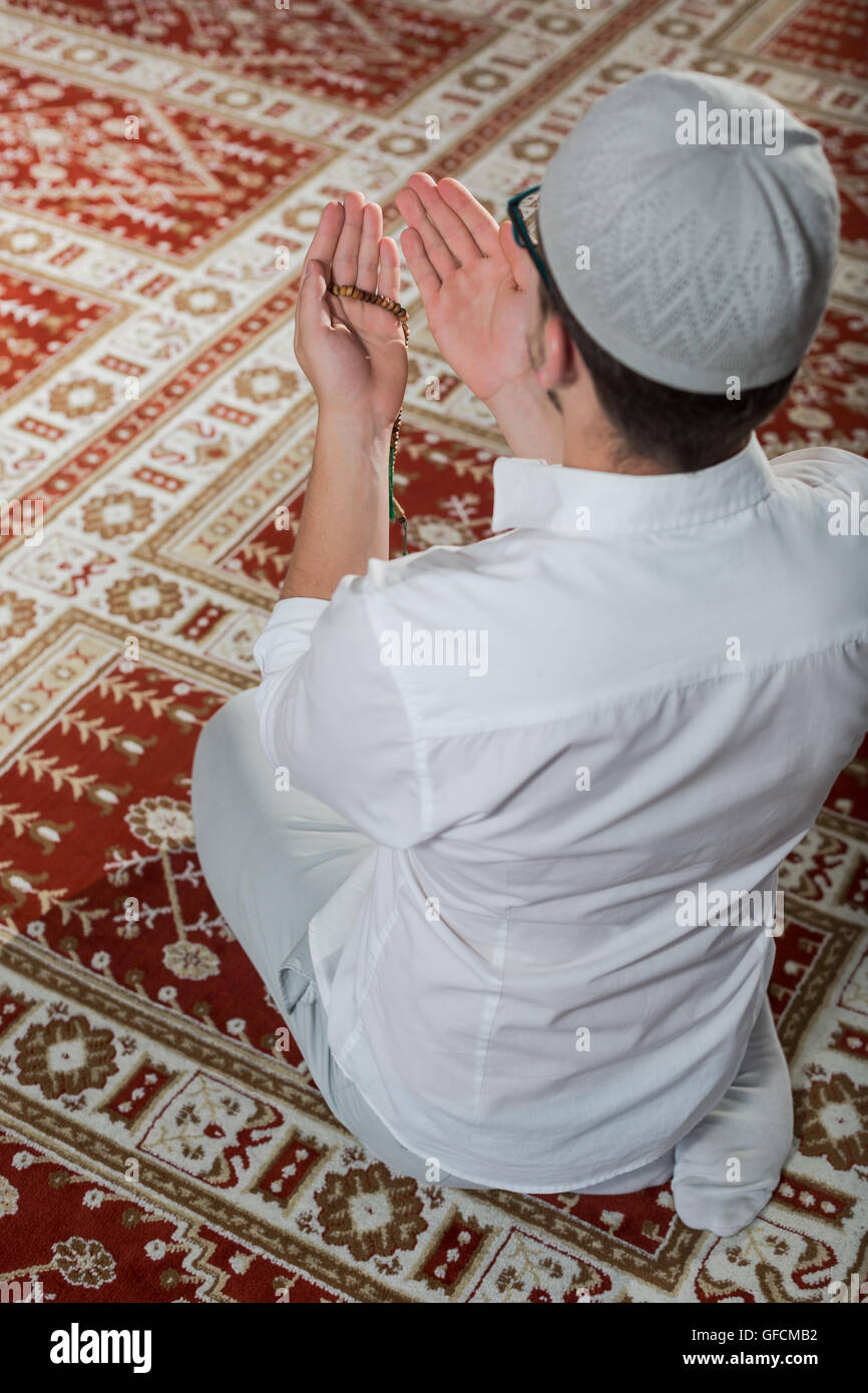 Muslim Praying In Mosque Stock Photo - Alamy