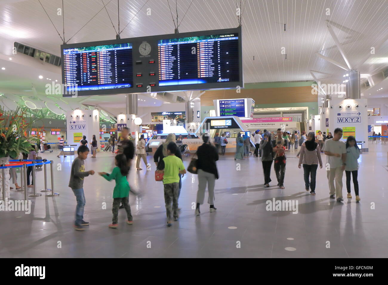People check in at KLIA 2 Kuala Lumpur airport in Kuala Lumpur Malaysia ...