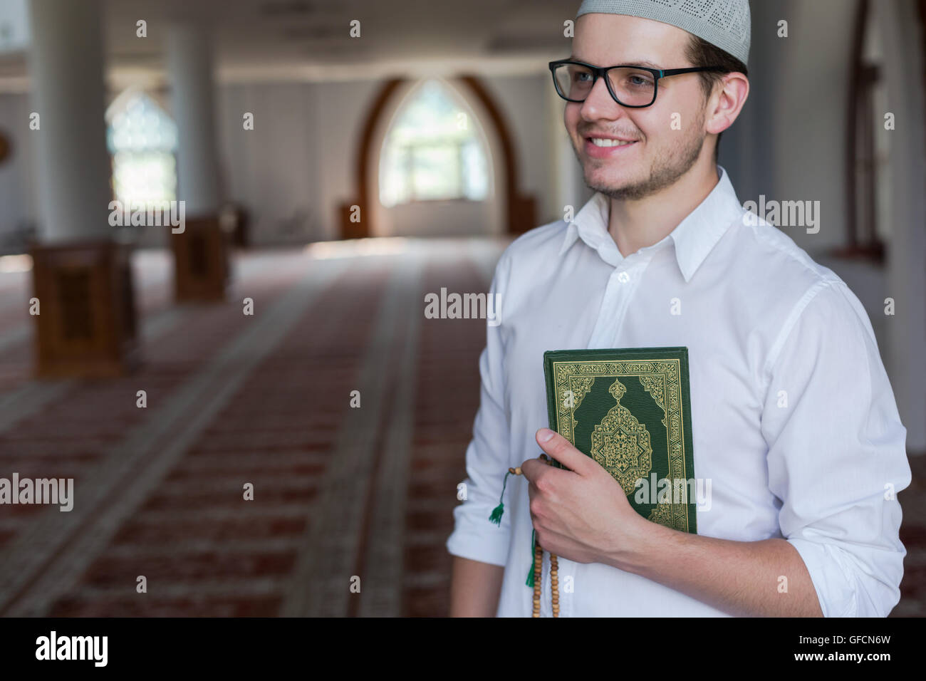 Muslim Man Is Praying In The Mosque Stock Photo - Alamy