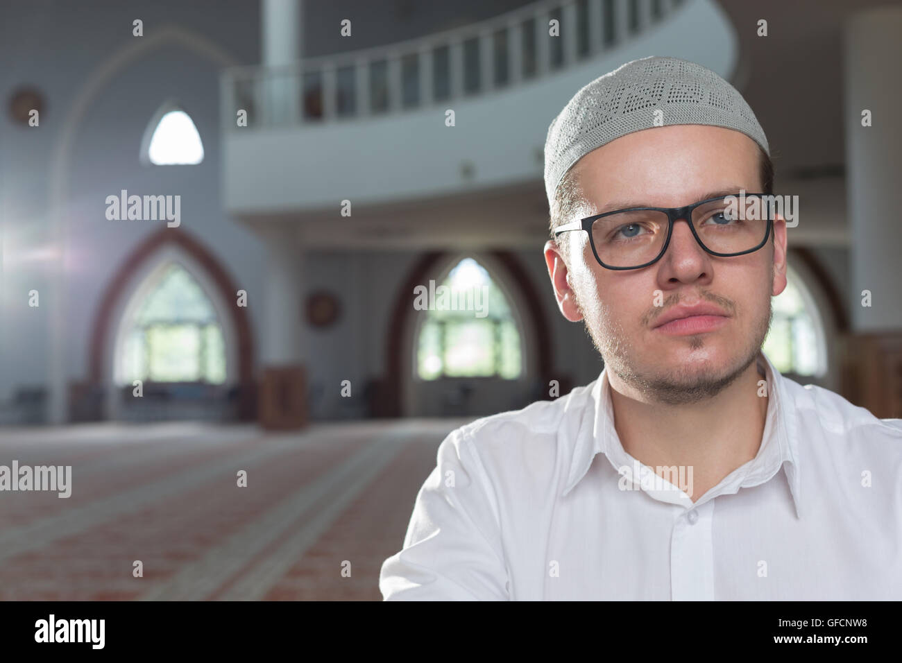 Muslim Praying In Mosque Stock Photo - Alamy
