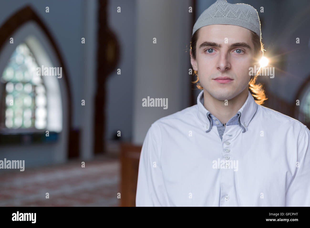 Religious muslim man praying, steps of praying Stock Photo - Alamy