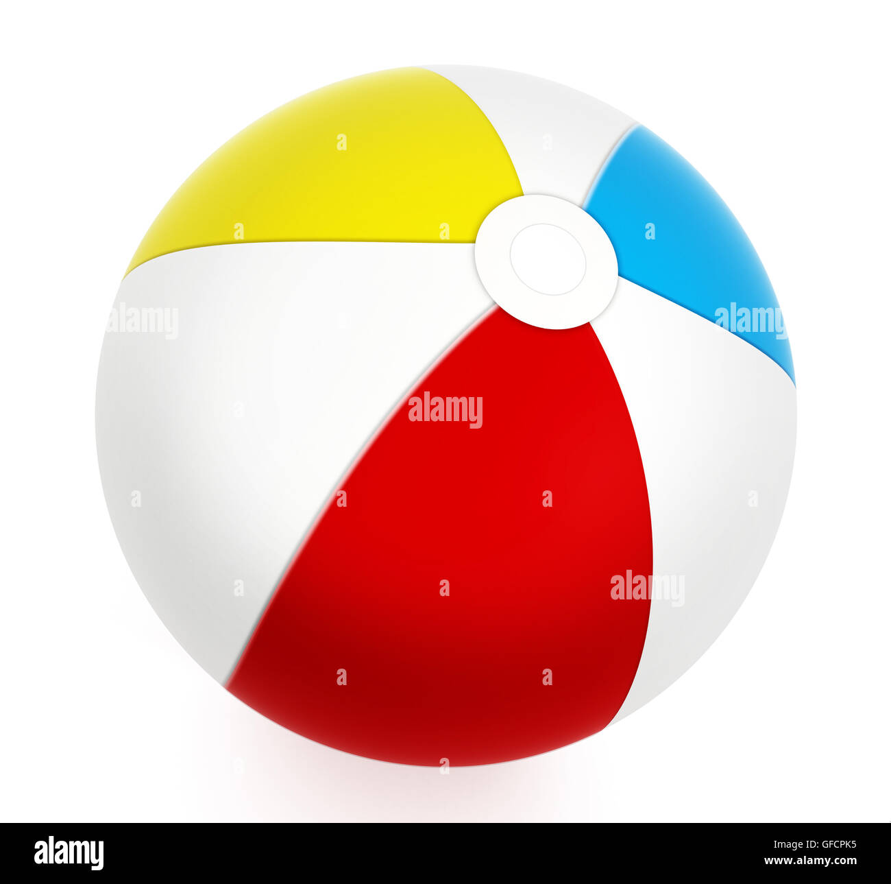 Multi colored sea ball isolated on white background. 3D illustration ...