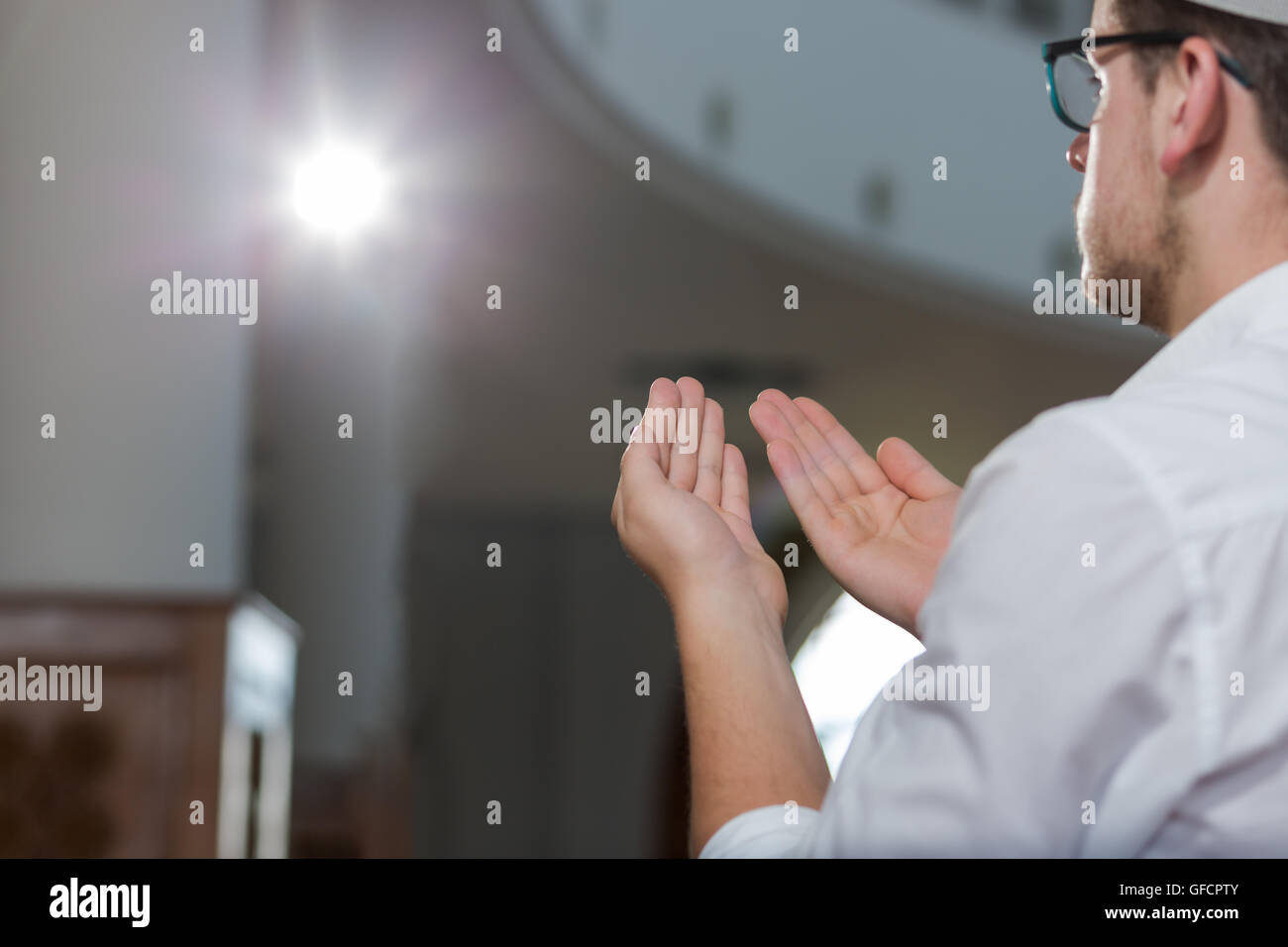 Muslim Praying In Mosque Stock Photo - Alamy