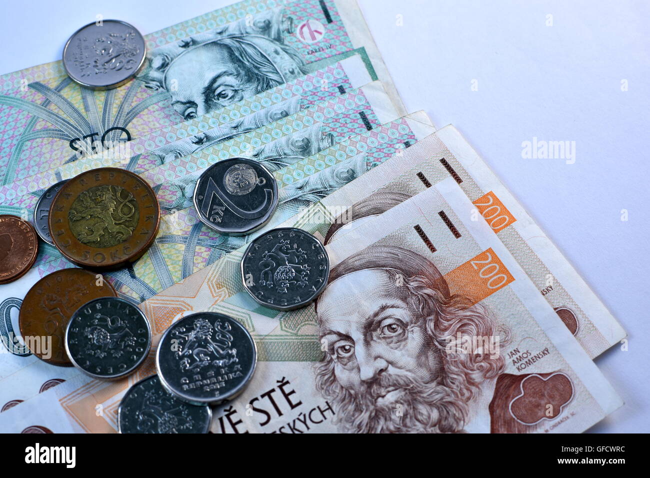 Czech bank note close up hi-res stock photography and images - Alamy