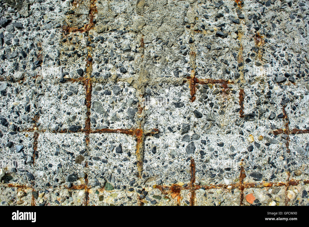 Old damaged concrete slab which shows the armature Stock Photo - Alamy