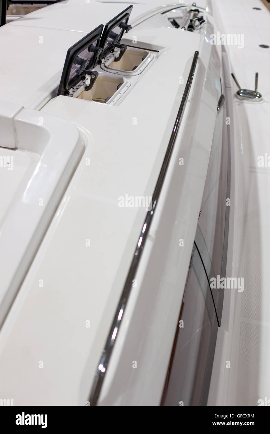 Open hatches of a luxury yachtcolor image, canon 5DmkII Stock Photo - Alamy