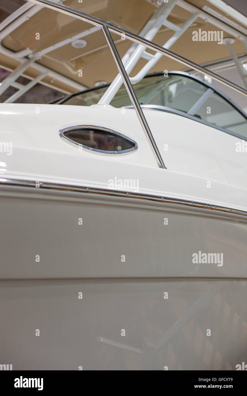 Bow railing of a yachtcolor image, canon 5DmkII Stock Photo - Alamy