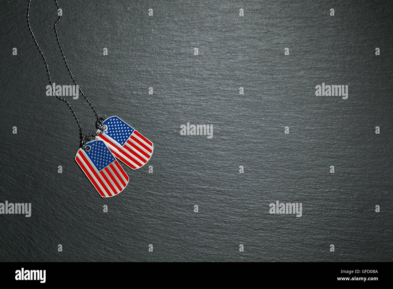 American flag dog tags on hi-res stock photography and images - Alamy