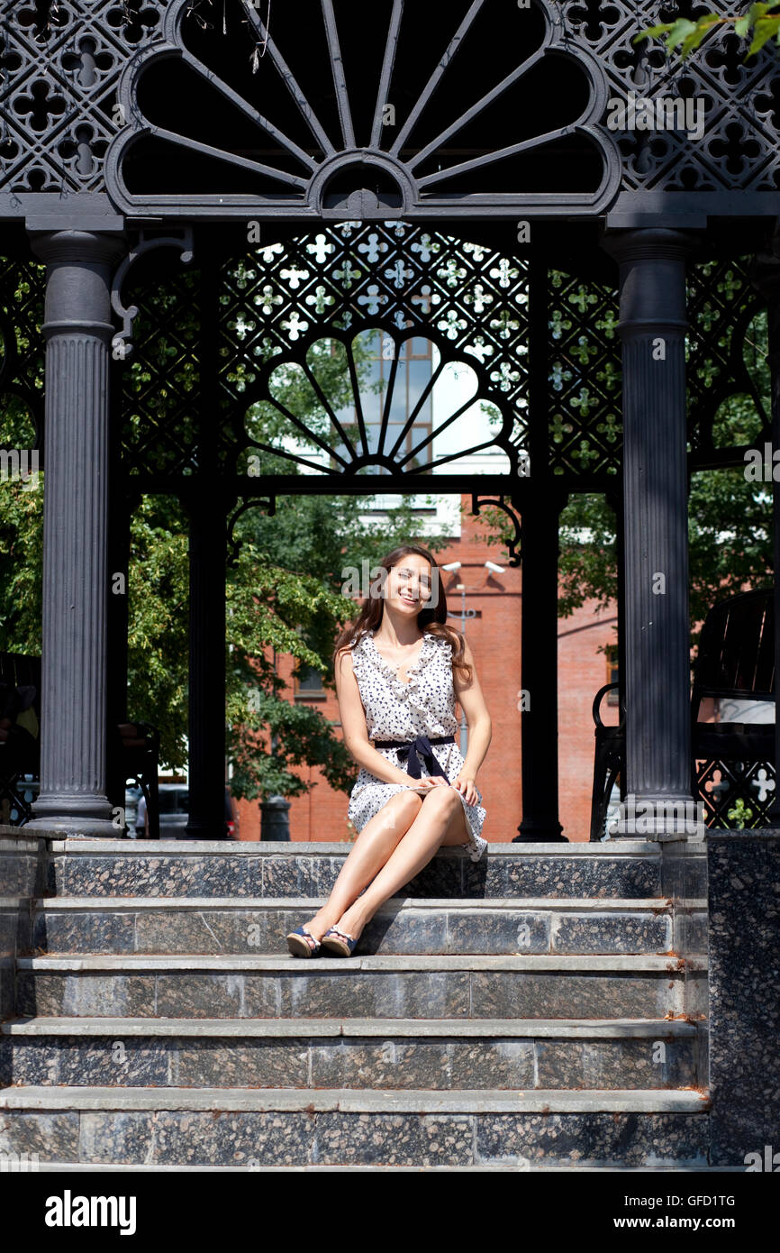 Woman on stone hi-res stock photography and images - Alamy