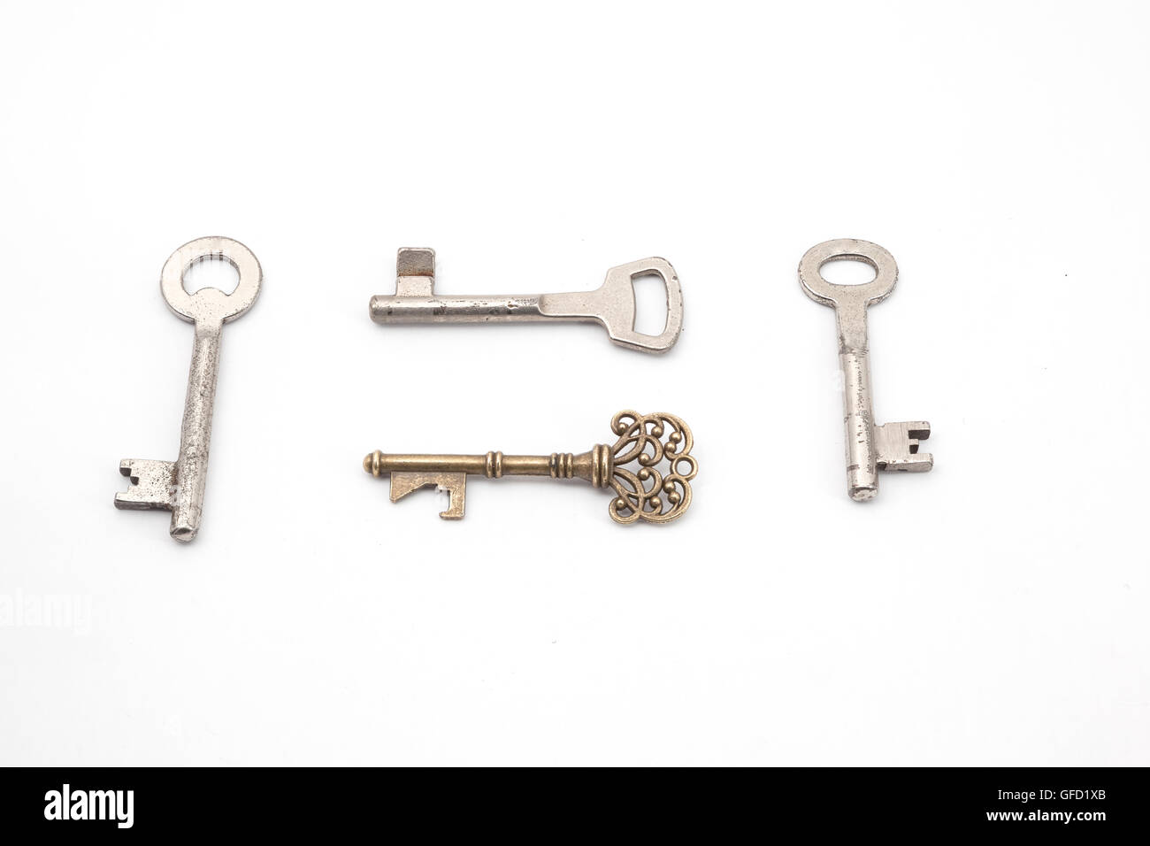 an old keys for an keyboard lock Stock Photo - Alamy
