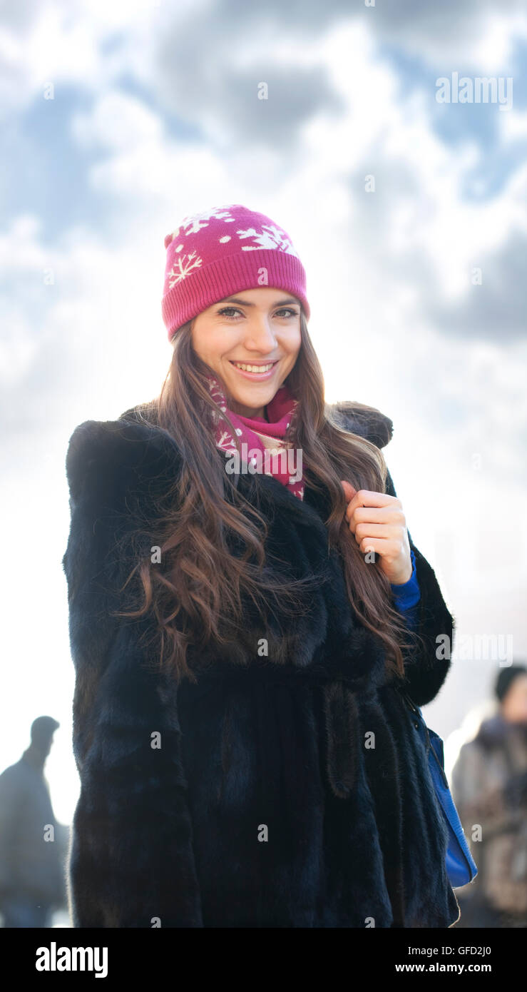 Russian winter in Moscow city Stock Photo - Alamy