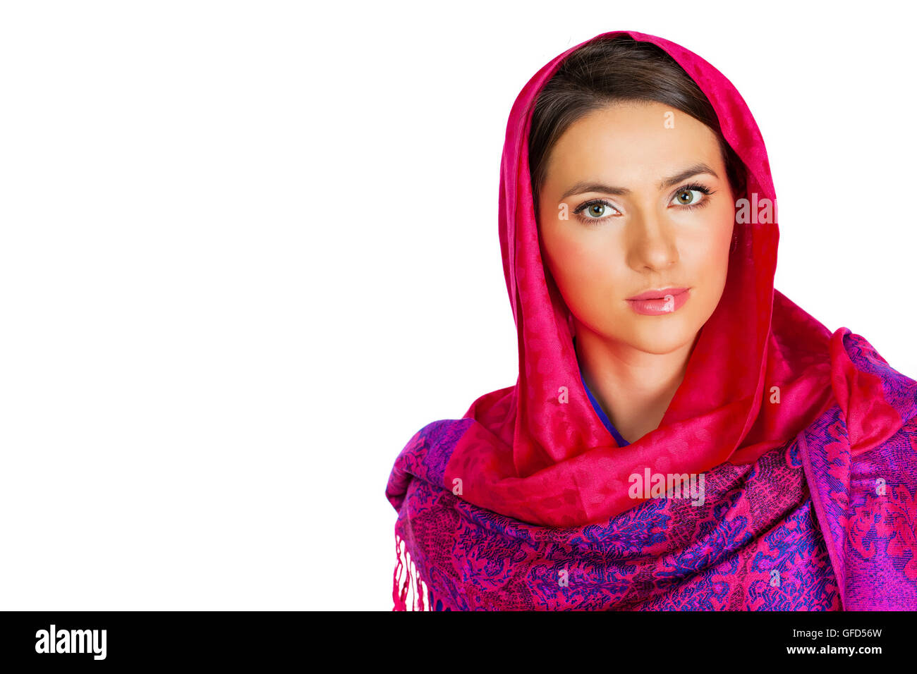 Portrait of a russian woman with traditional caucasian costume hi-res ...