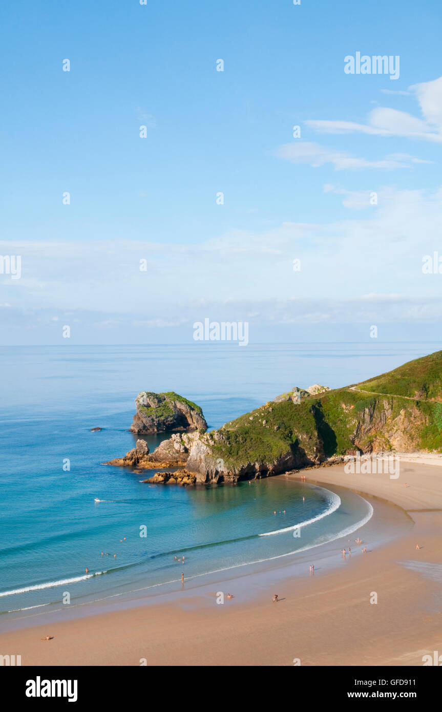 Torimbia beach, view from above. Niembro, Asturias, Spain Stock Photo ...