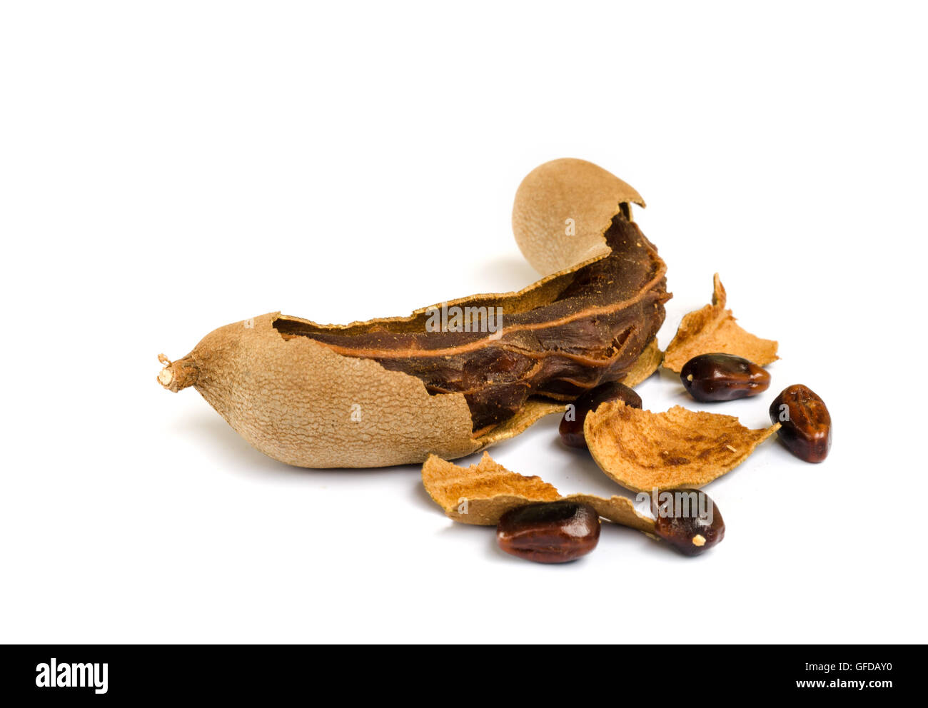 Group of sweet Tamarind isolated on white background Stock Photo - Alamy