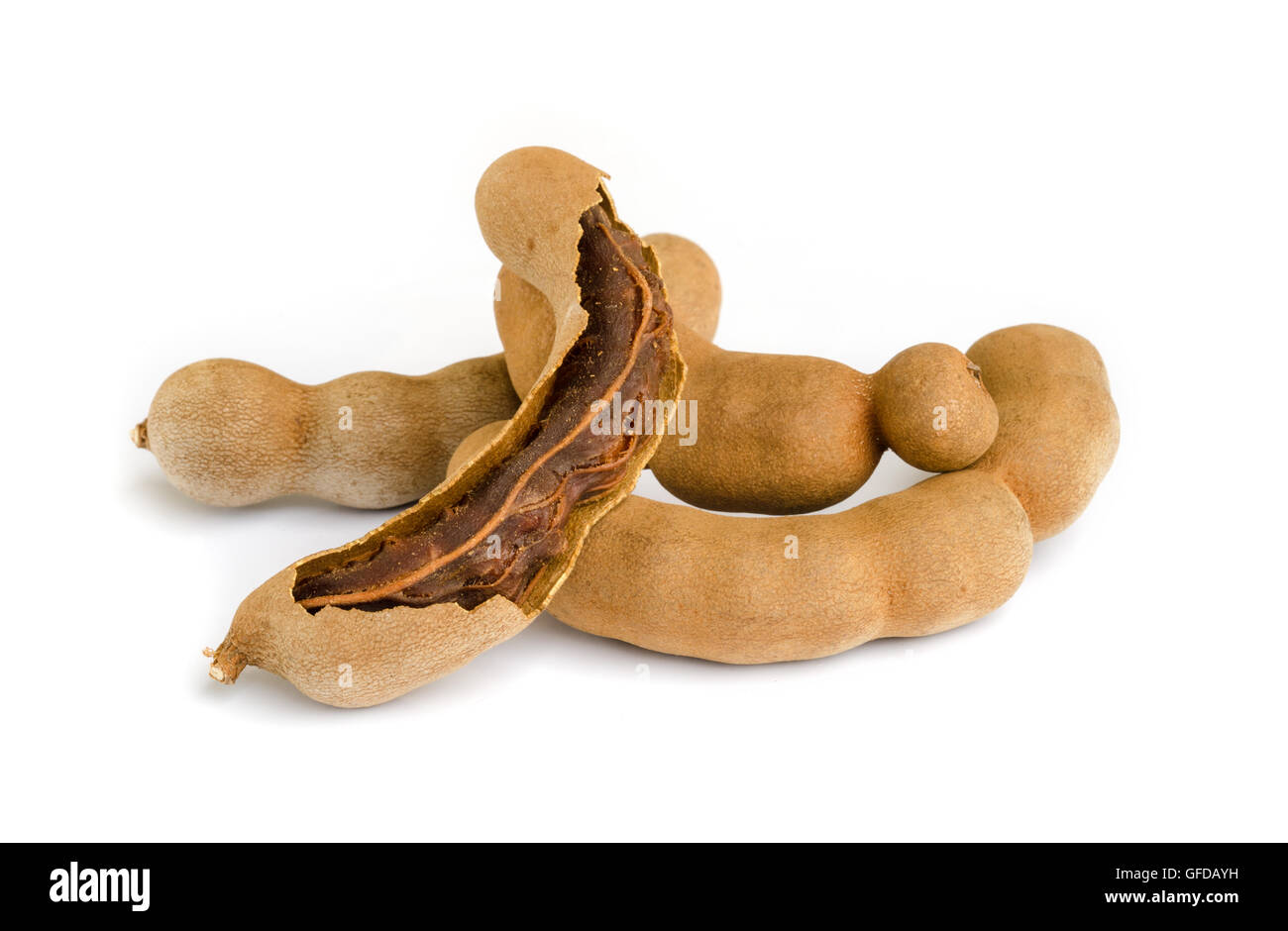 Group of sweet Tamarind isolated on white background Stock Photo - Alamy