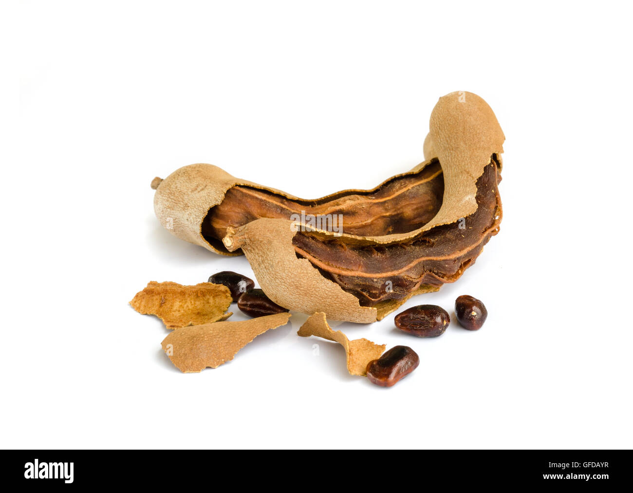 Group of sweet Tamarind isolated on white background Stock Photo - Alamy