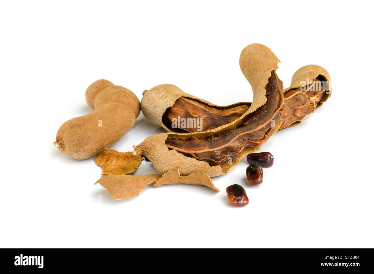 Group of sweet Tamarind isolated on white background Stock Photo - Alamy