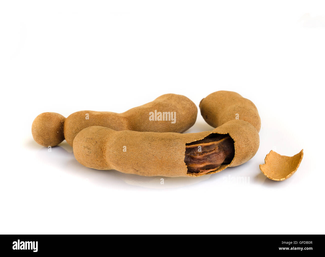 Group of sweet Tamarind isolated on white background Stock Photo - Alamy