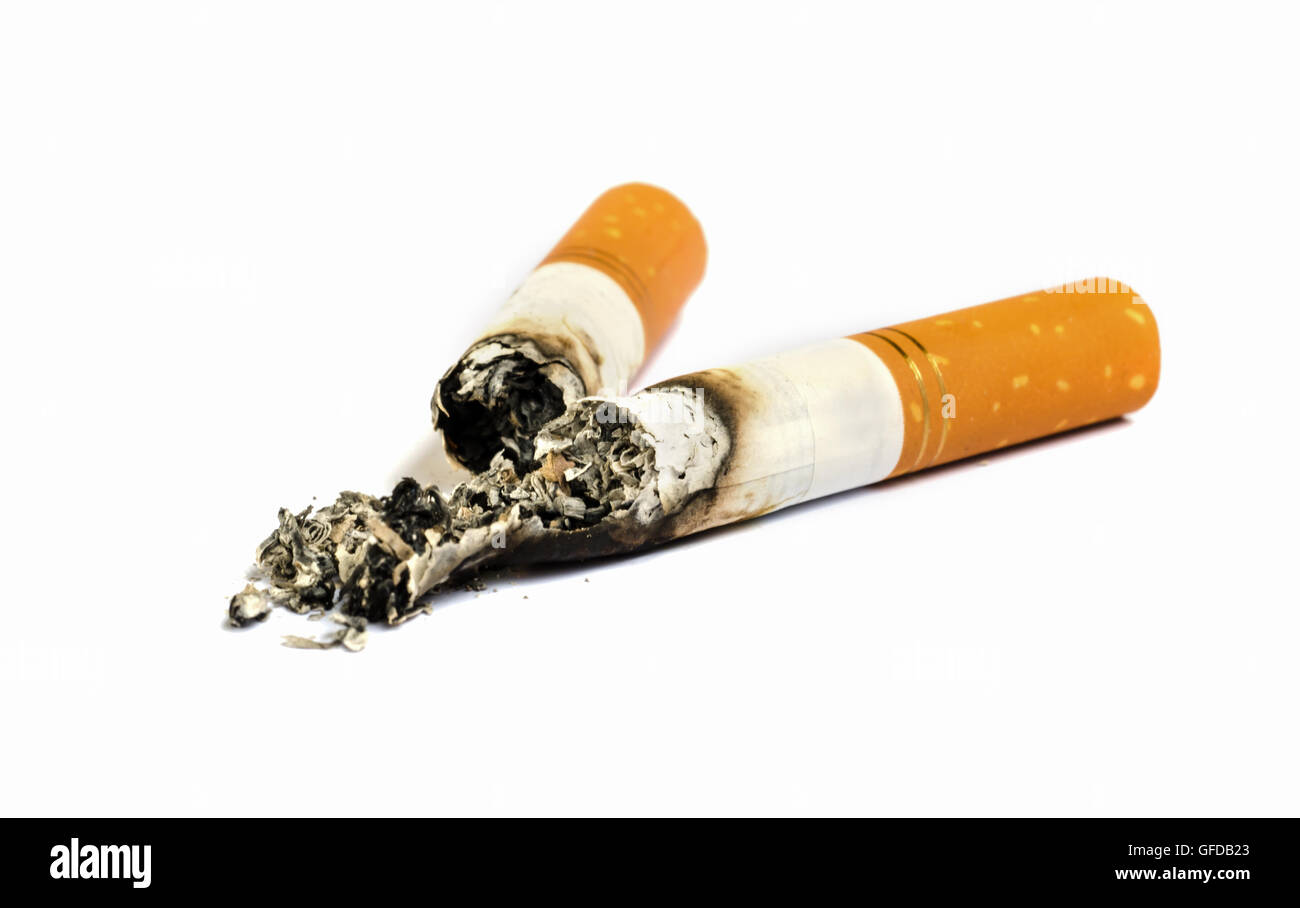 Close up of Cigarette isolated on white background Stock Photo - Alamy