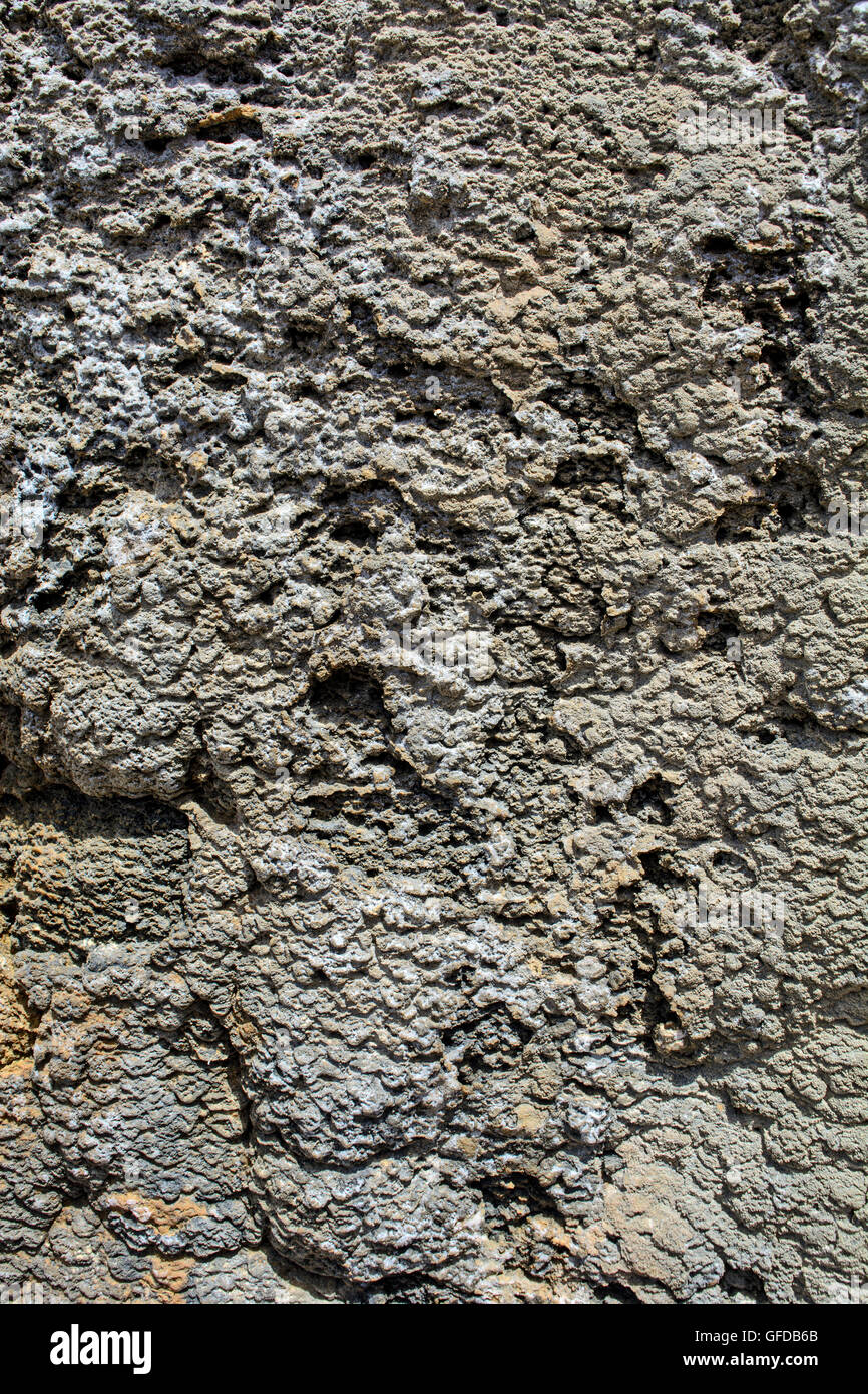 Very rough concrete structure on the old wall Stock Photo - Alamy