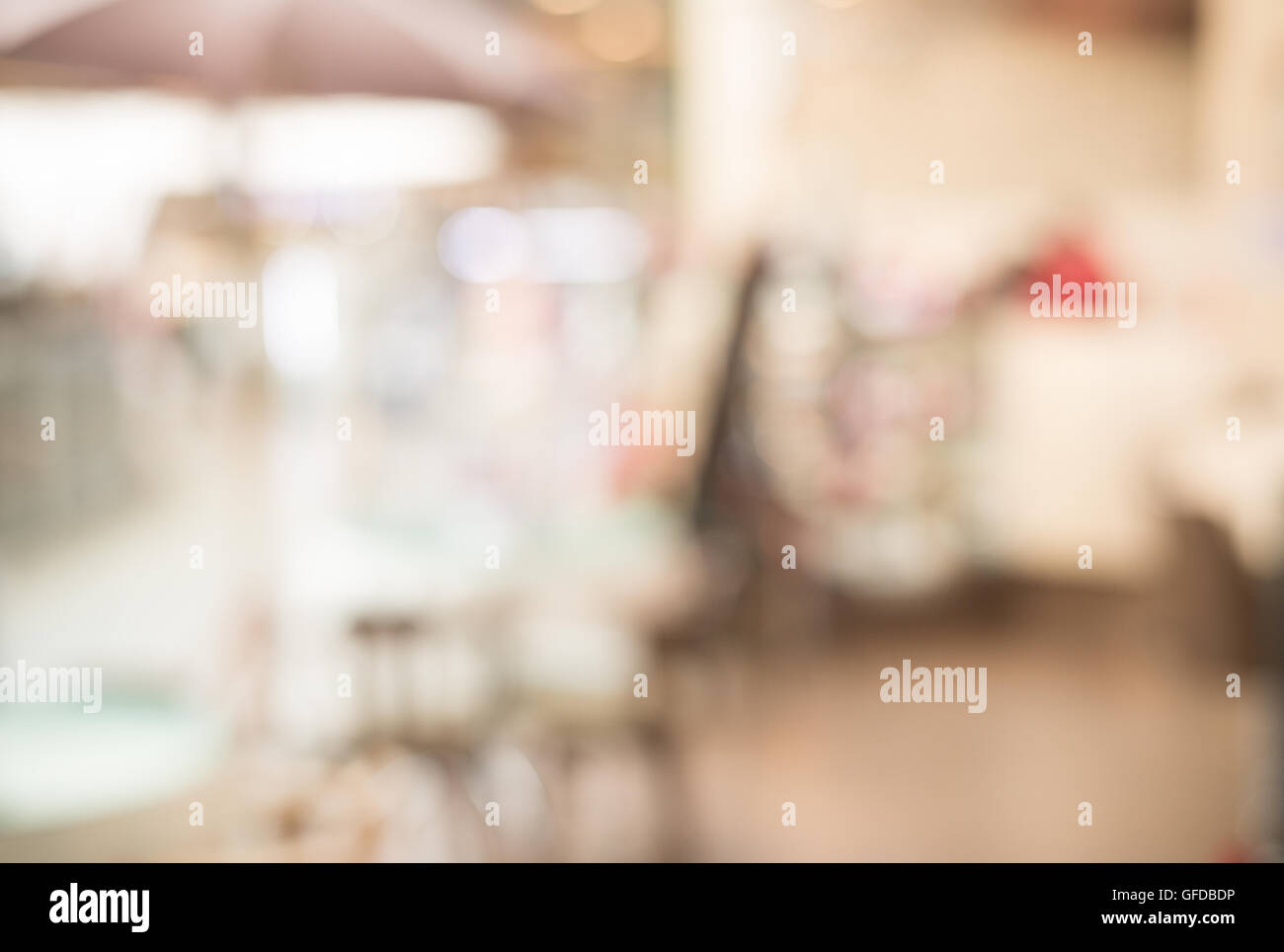 Vintage Blurred background with bokeh in Shopping mall Stock Photo - Alamy