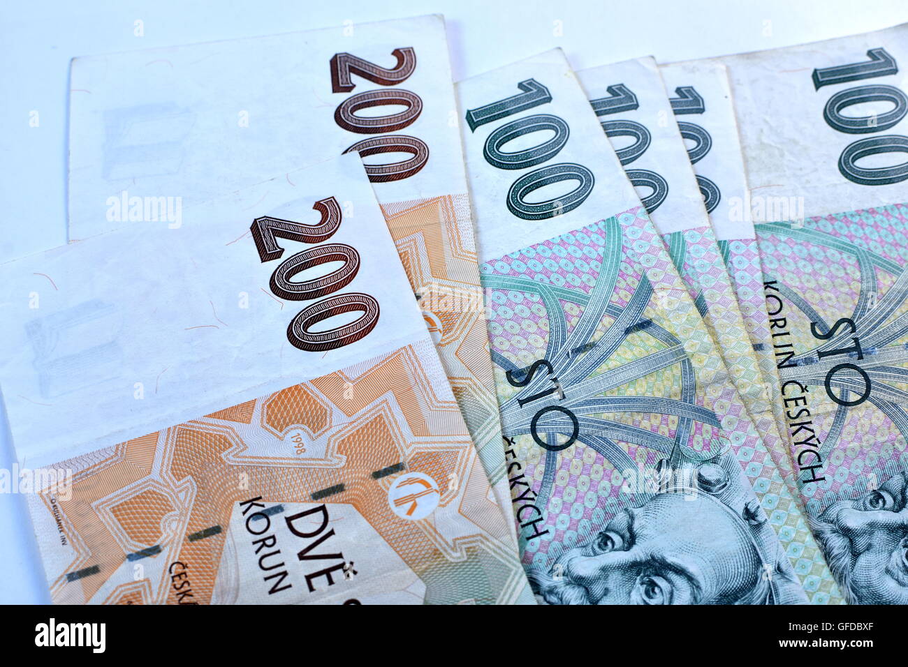 Close up Czech Koruna currency, Czech Republic Stock Photo - Alamy