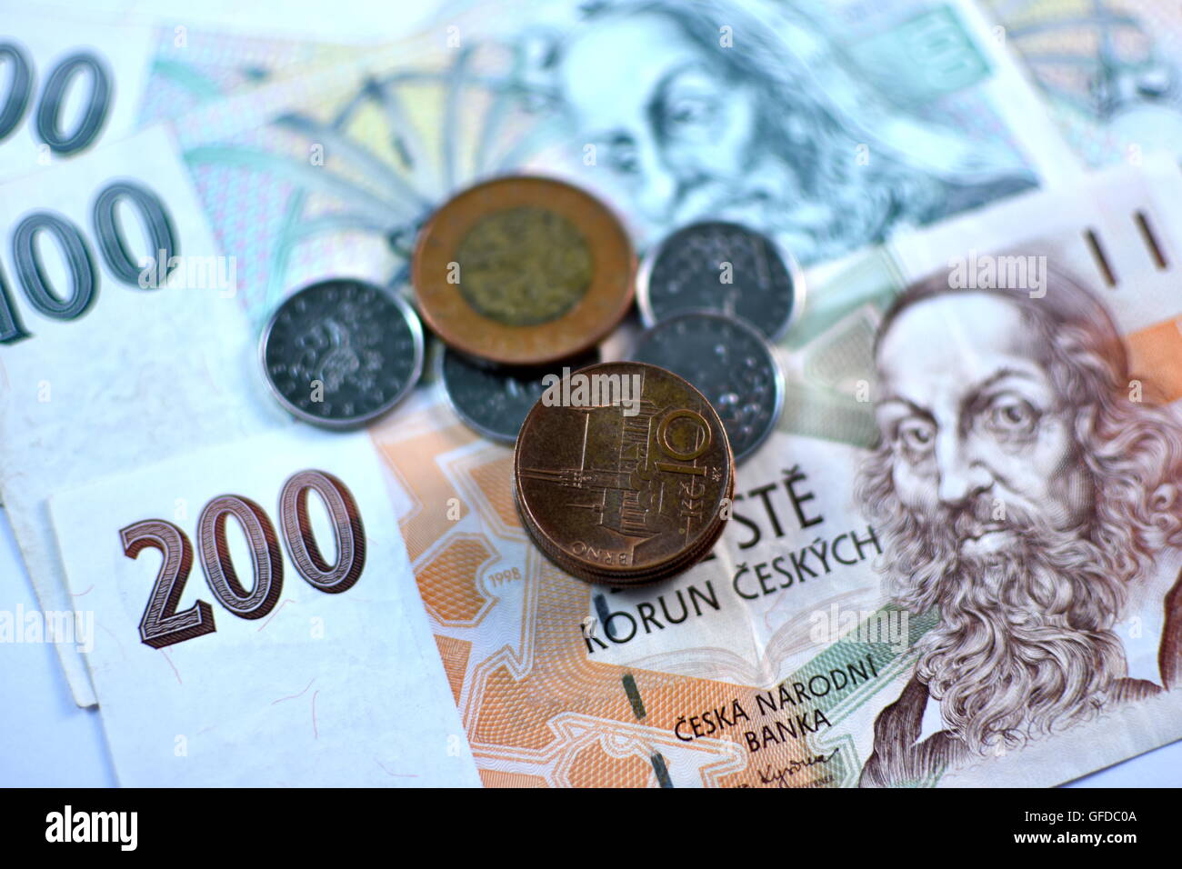 Czech bank note close up hi-res stock photography and images - Alamy