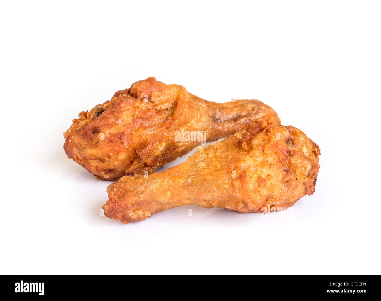 Close up Fresh fried chicken on white background Stock Photo - Alamy