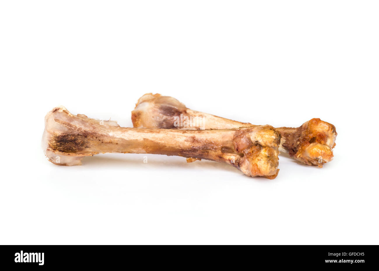 The chicken bone on a white background Stock Photo - Alamy