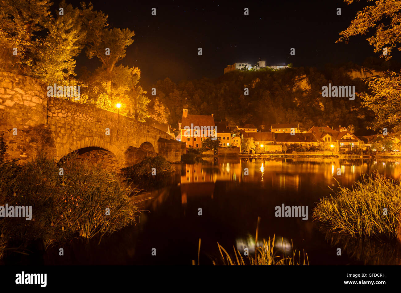 Old town hall and the kallmunz castle hi-res stock photography and ...