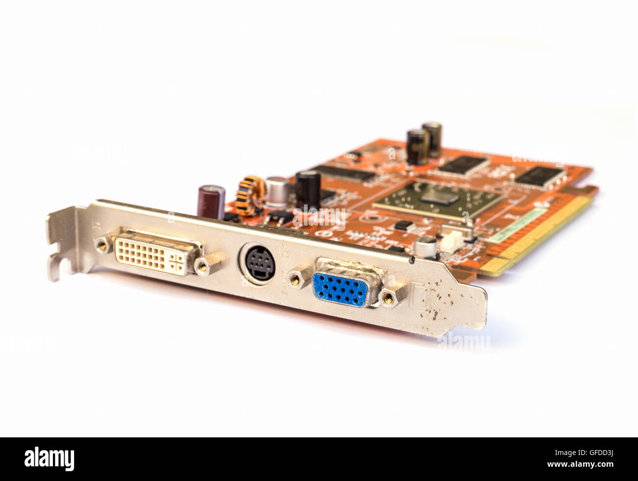 computer graphic card isolated on white background Stock Photo - Alamy