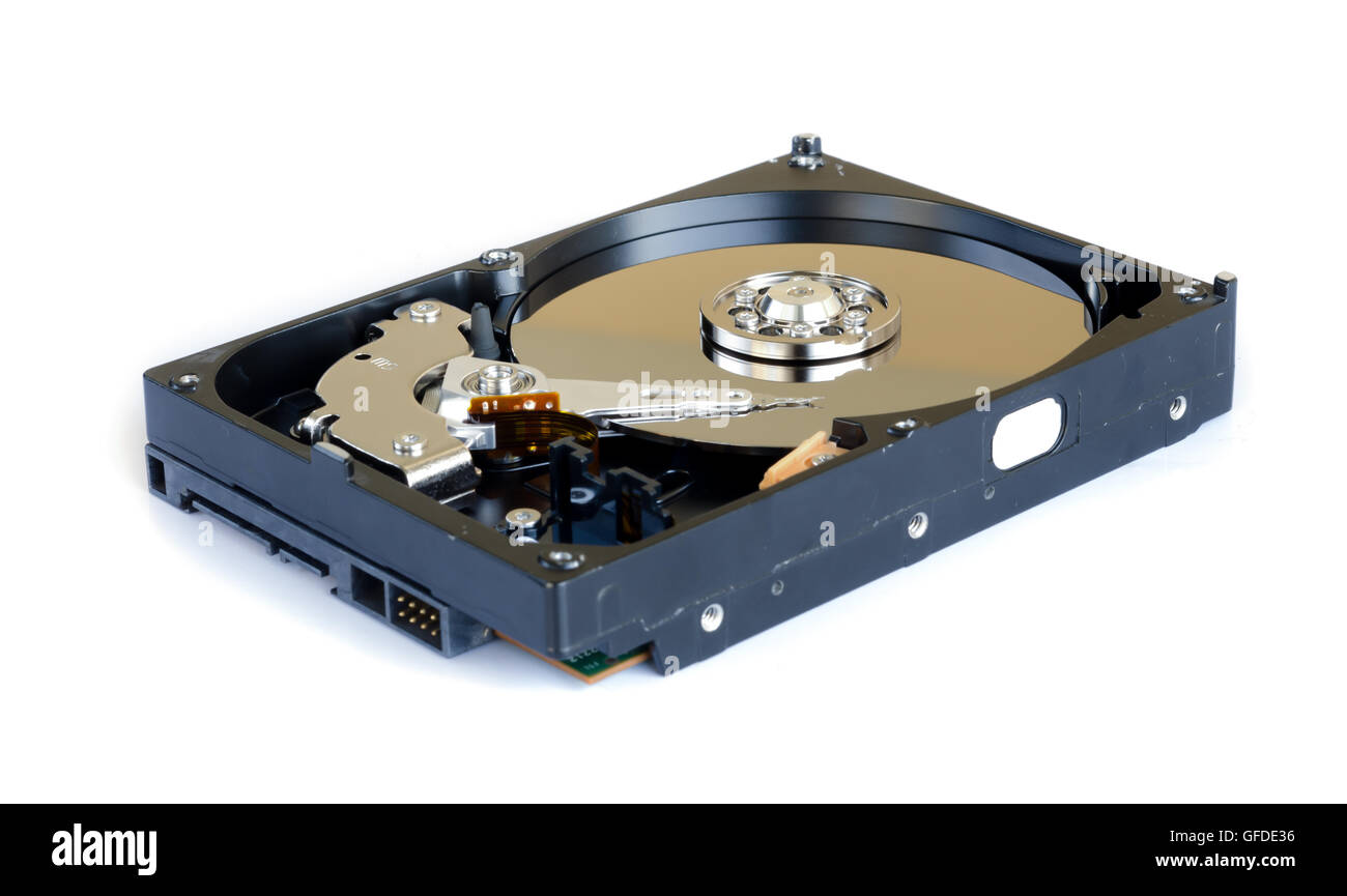 hard disk drive isolated on white background Stock Photo - Alamy