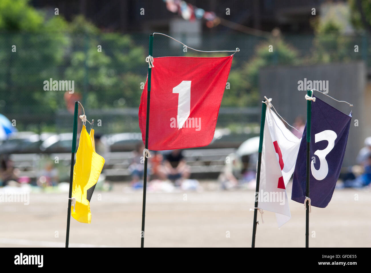 Flags of numbers from 1 to 4 Stock Photo - Alamy