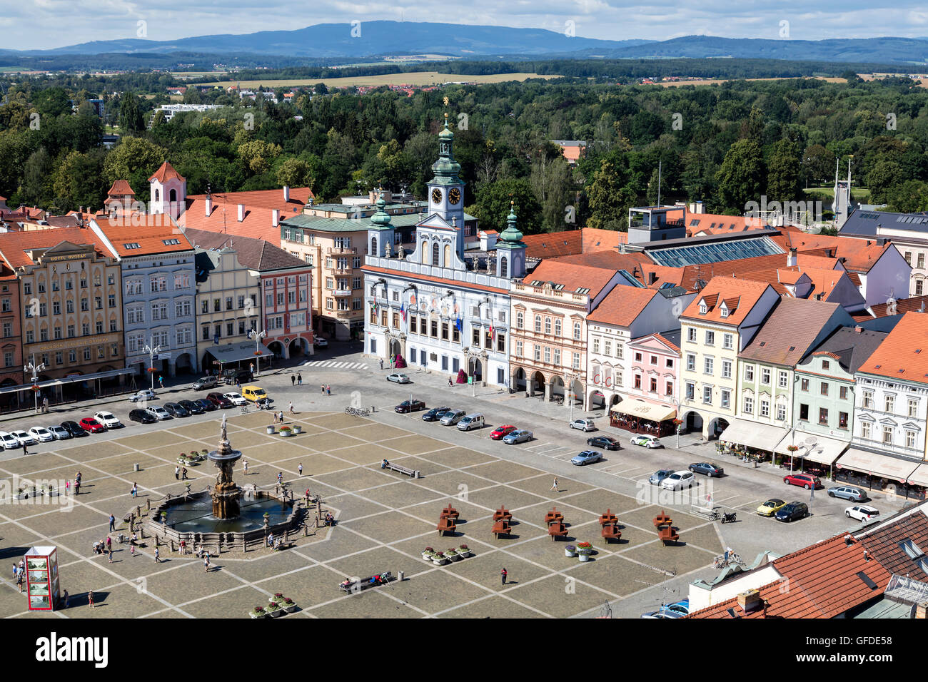 Historic centre of Ceske Budejovice, Budweis, Budvar, South Bohemia ...