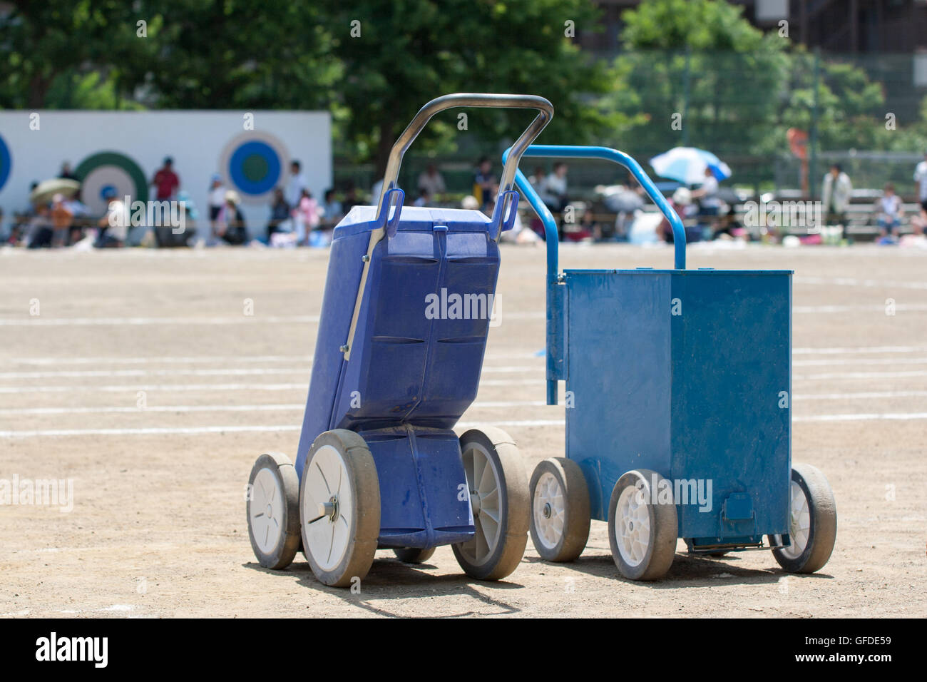 Line marker at Japanese school sports festival Stock Photo - Alamy