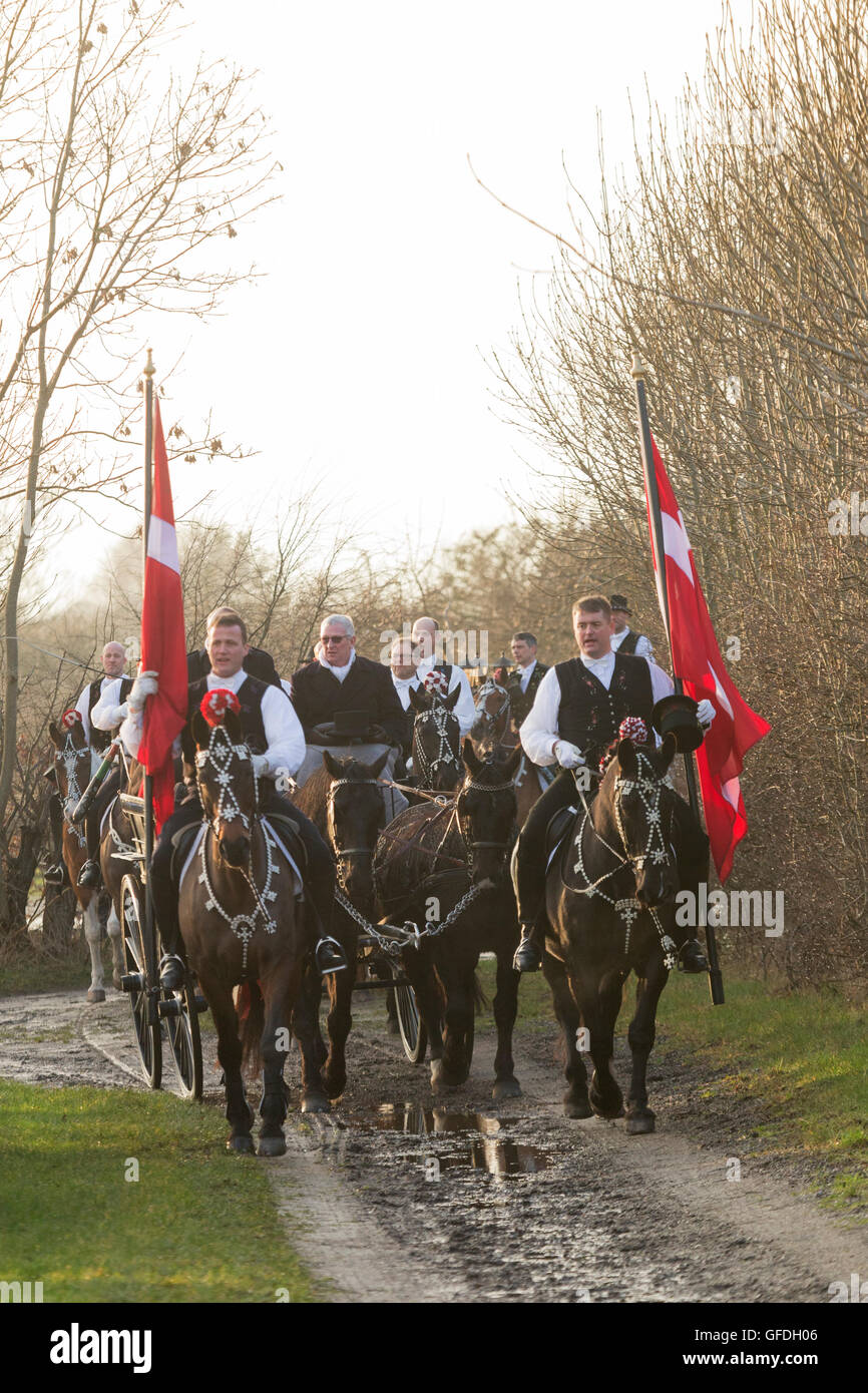 Horse Tradition Denmark rider costume festival Stock Photo - Alamy