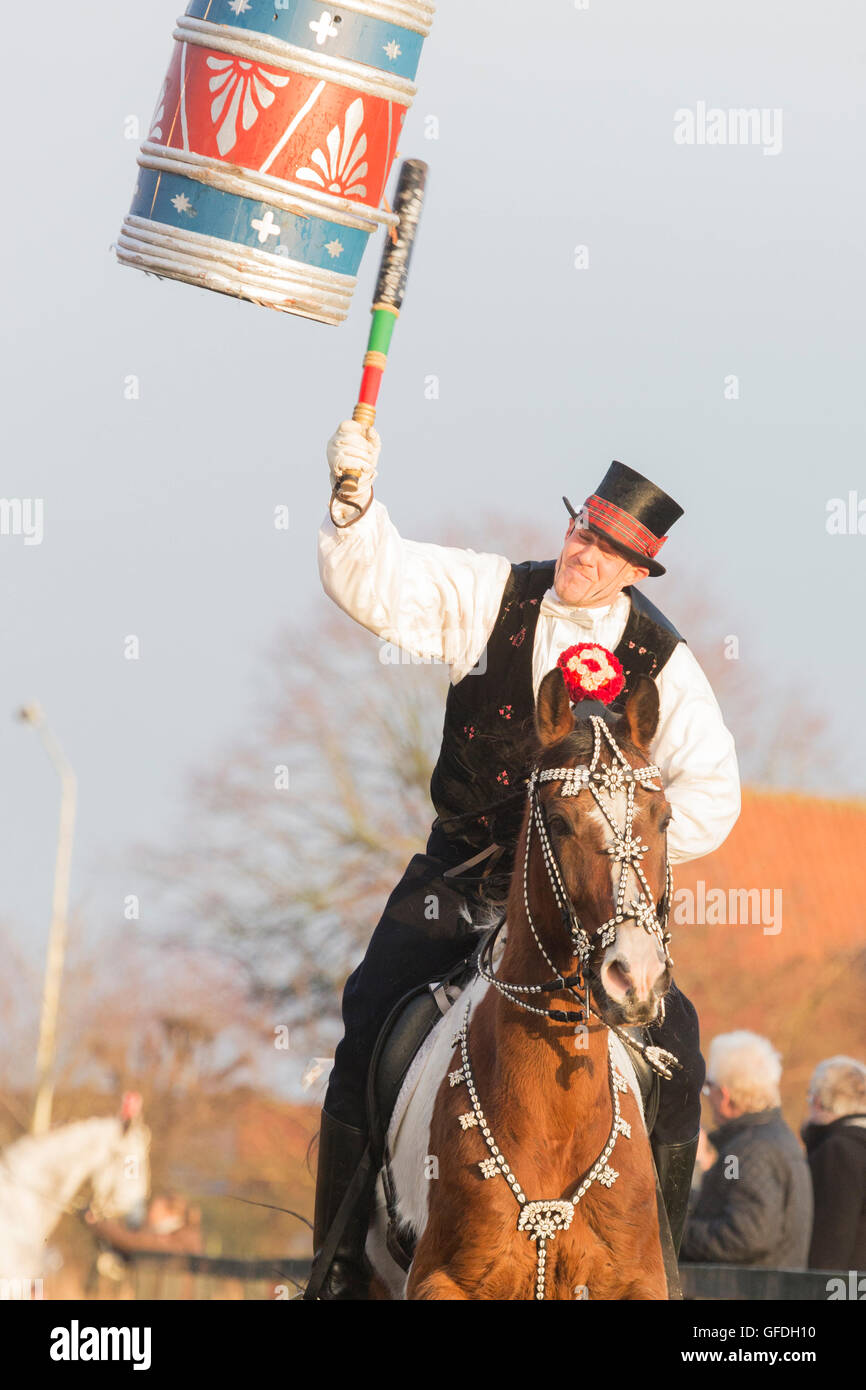 Horse Tradition Denmark rider costume festival Stock Photo - Alamy