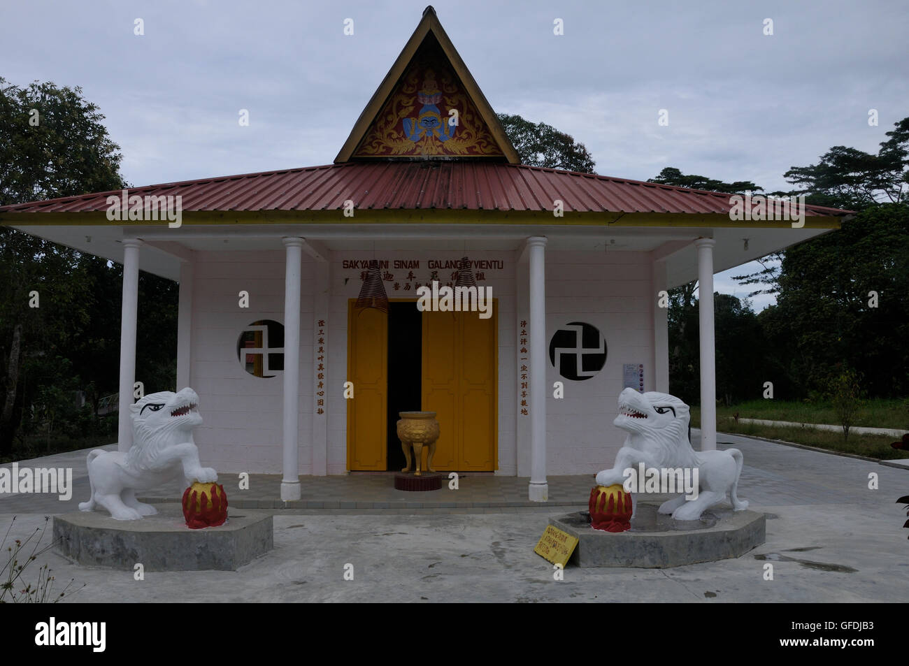 Buddhist Temple at Galang Island Refugee Camp, Indonesia Stock Photo ...