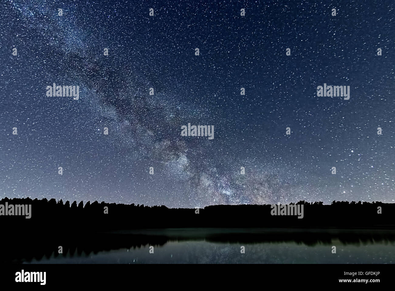 Milky Way galaxy Starry Night reflection Milky way during clear and ...
