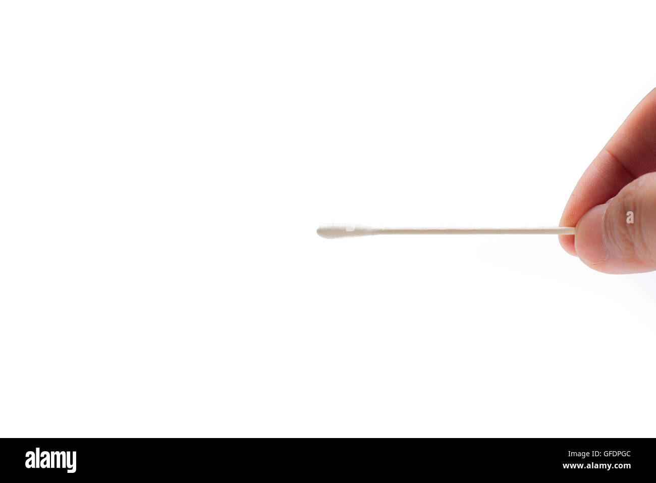 Q-tip also known as a cotton bud on white isolated background Stock ...