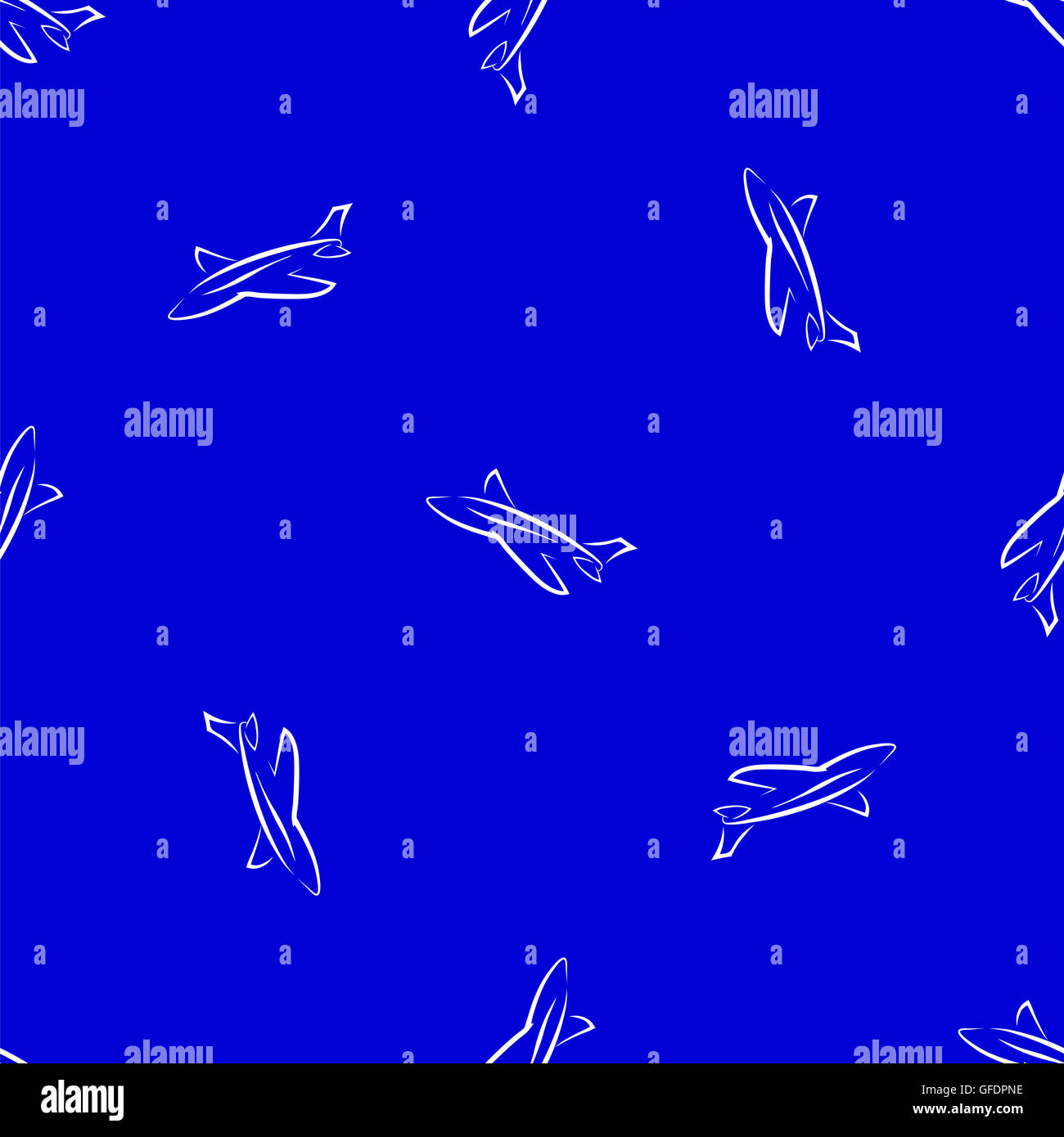 Seamless Aircraft Blue Background Stock Photo - Alamy