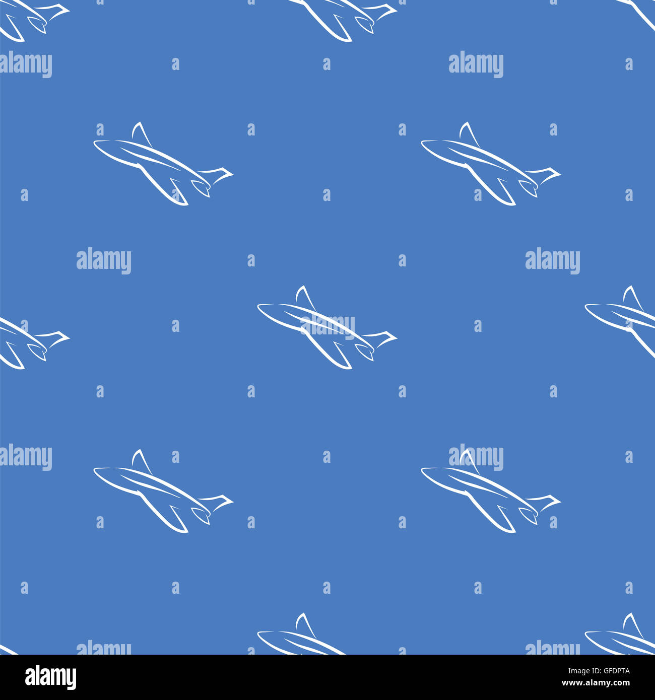 Seamless Aircraft Blue Background Stock Photo - Alamy