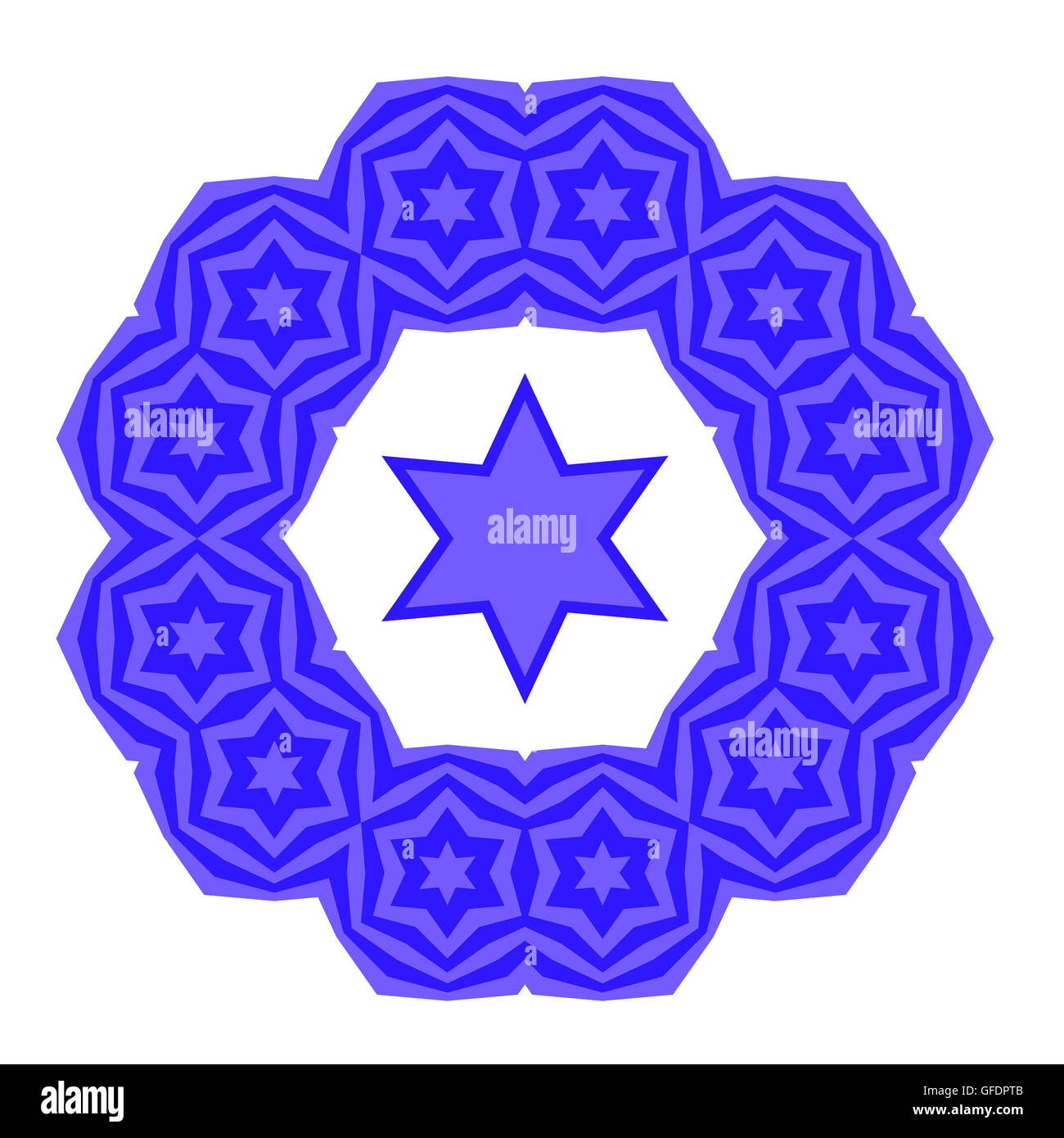 Blue David Star Jewish Symbol of Religion Stock Photo - Alamy