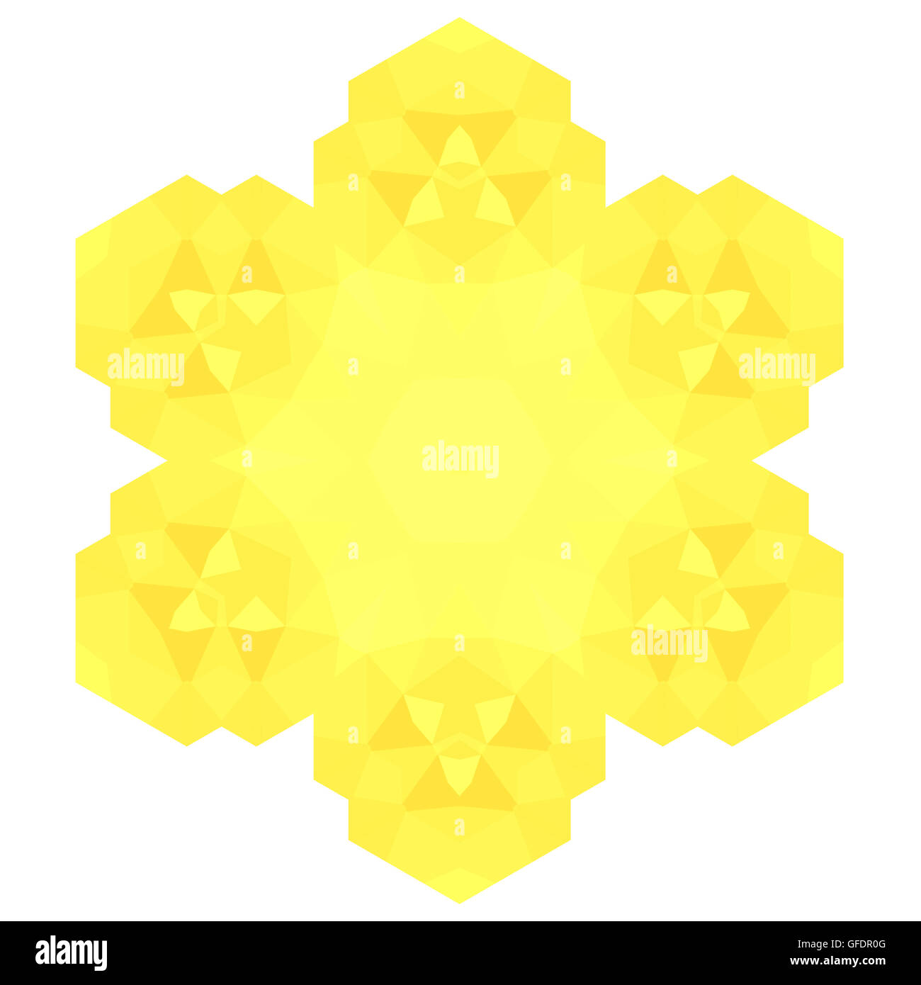 Polygonal Yellow Symbol Stock Photo - Alamy