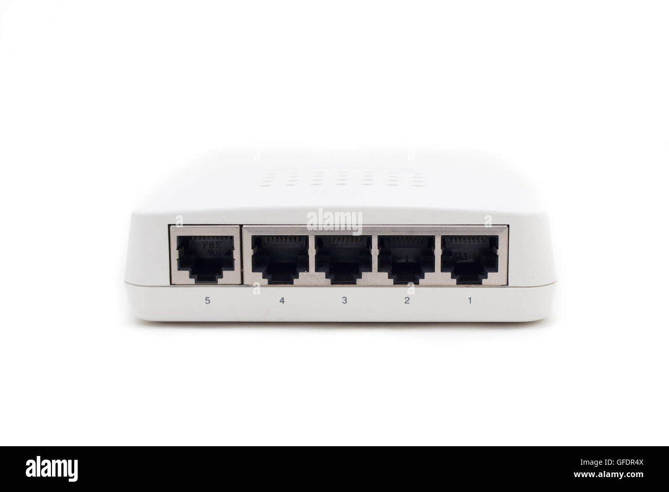 Ethernet switching hub on white isolate background Stock Photo - Alamy