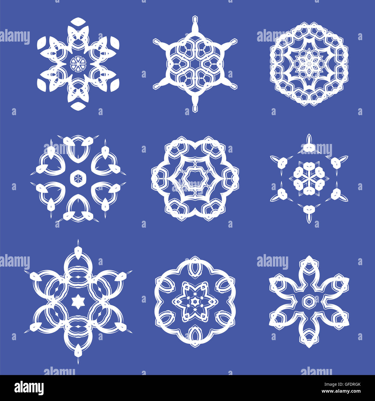 Set of Different Ornamental Rosettes Stock Photo - Alamy