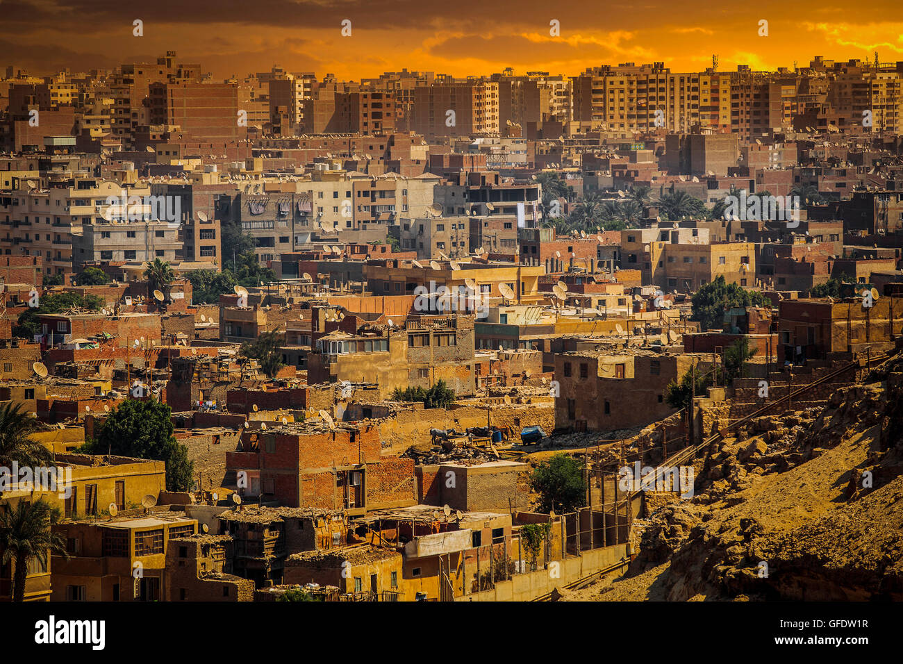 Cairo, Egypt. Largest city in Africa. picturesque landscape Stock Photo ...