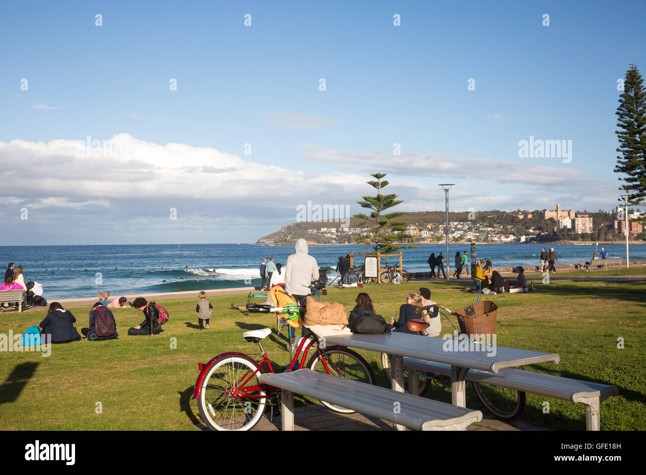 Manly beach a suburb of Sydney on the northern beaches,australia Stock ...